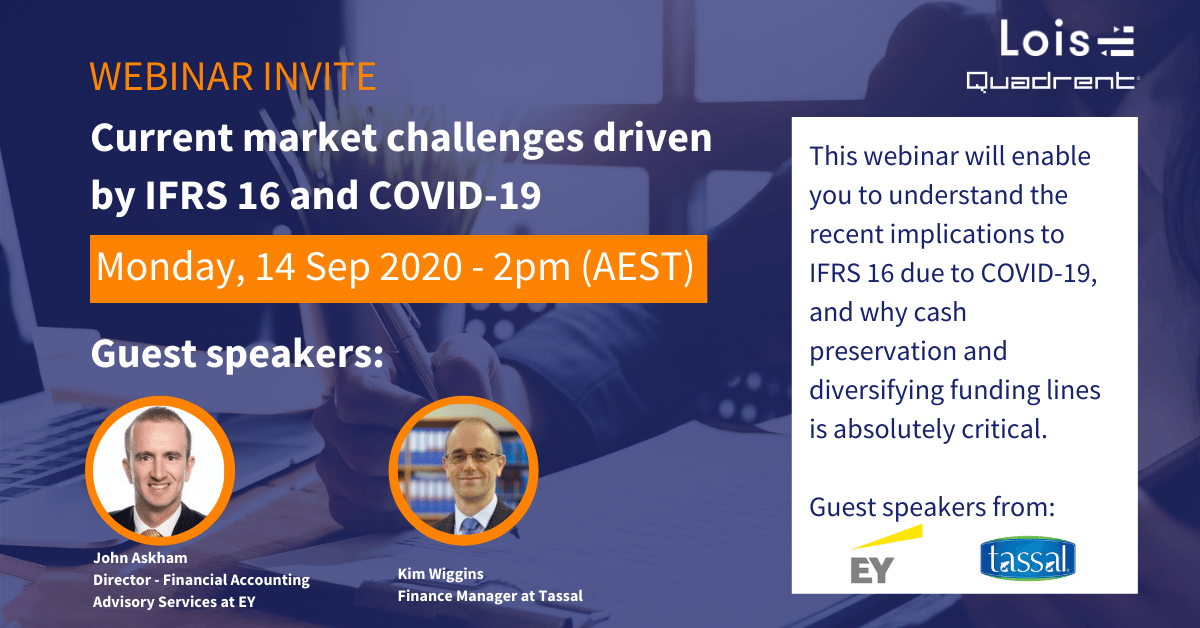 Webinar invite - Current market challenges driven by IFRS 16 and COVID 19